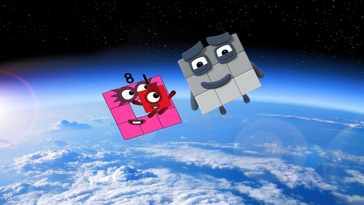 Numberblocks Square on The Moon - YouTube