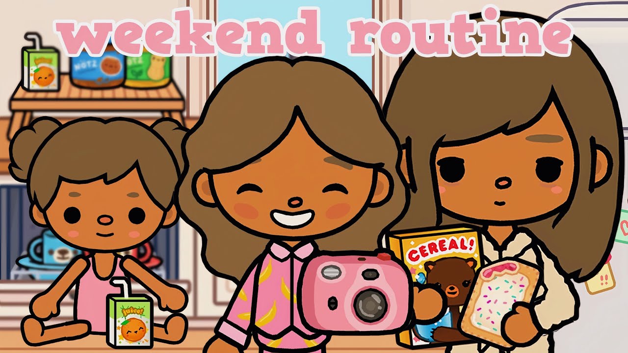 🥞Family WEEKEND Routine! *STARTING A CHANNEL…GYMNASTICS* Toca Boca Life ...