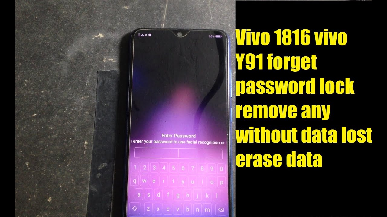 Vivo 1816 Y 91 password unlock witout any data loss - YouTube