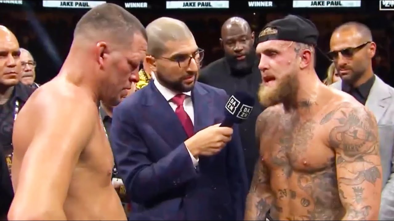 Jake Paul vs Nate Diaz | Post Fight Interviews - YouTube