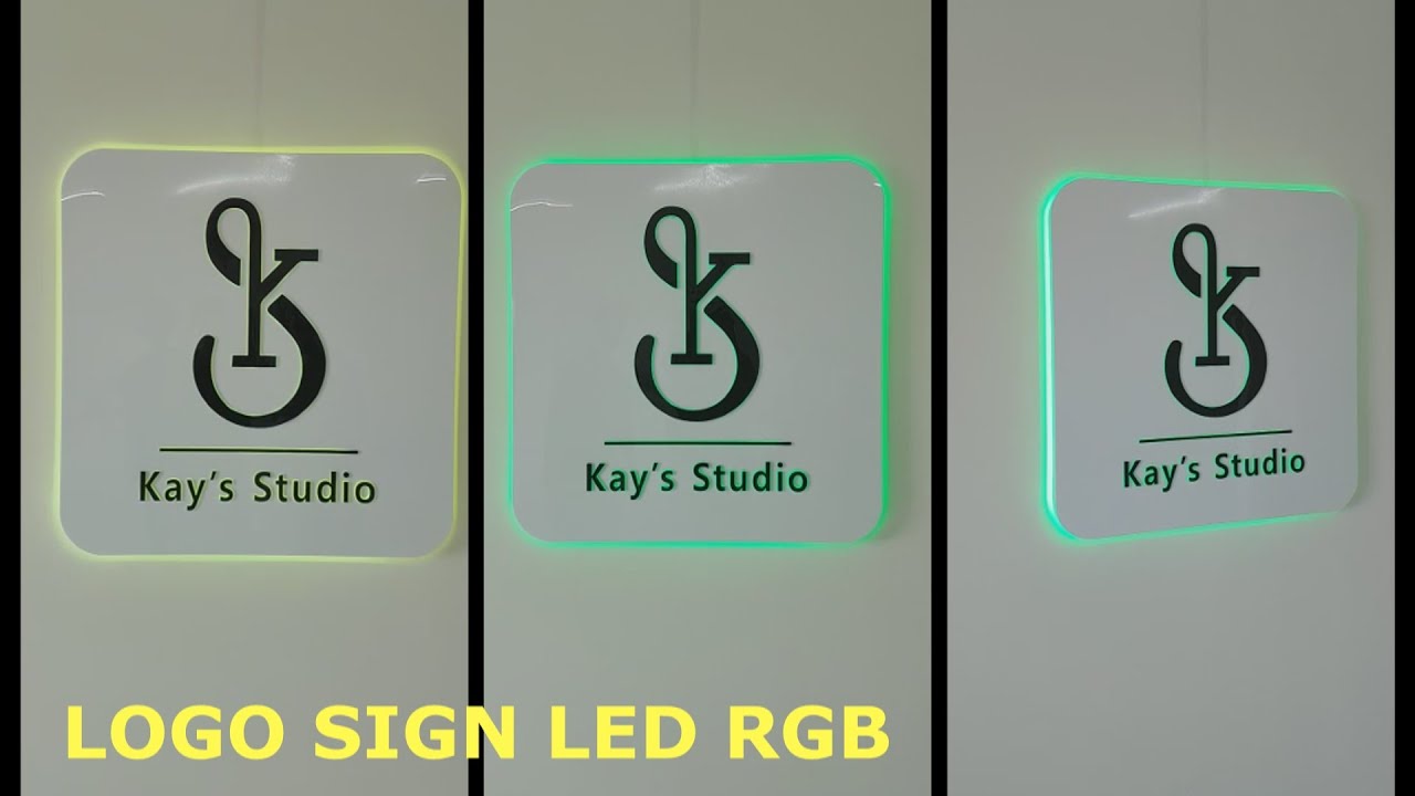 SIGN LOGO LED RGB - YouTube