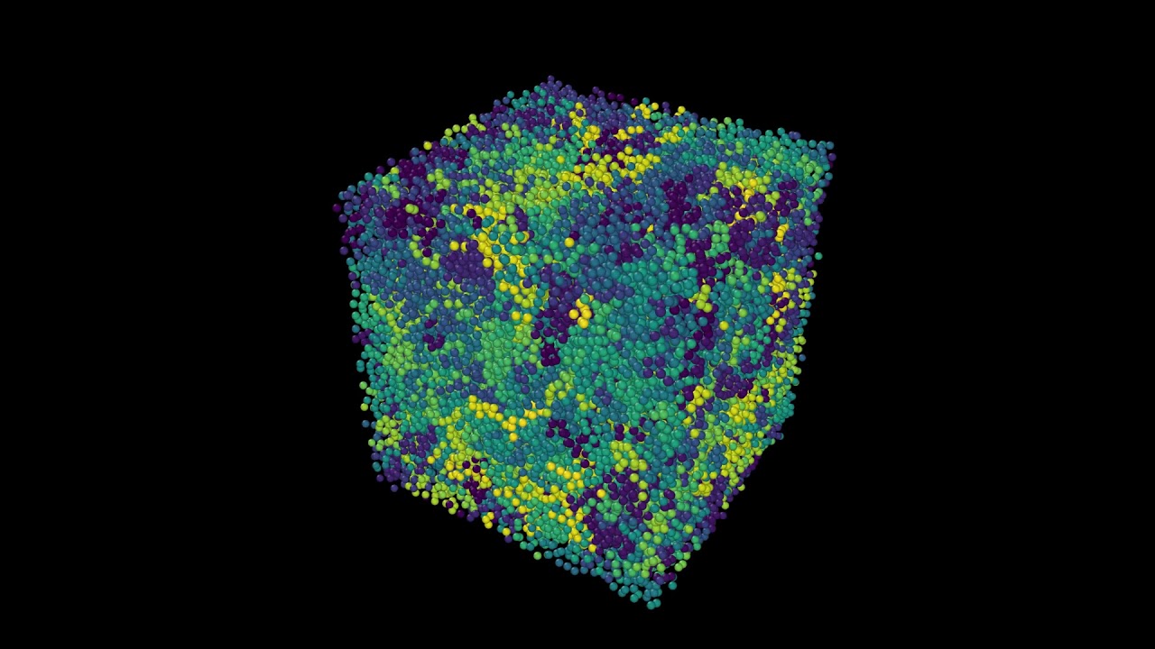 Simulation of Large Group of Polymers - YouTube