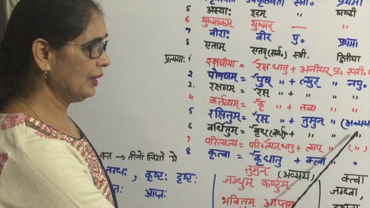 SANSKRIT APATHIT GADYANSH SHABDA ROOP PRATYAYA PRACTICE - YouTube