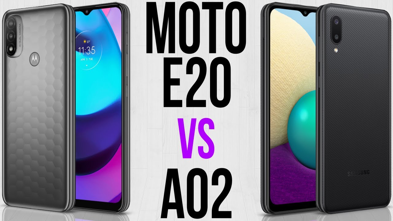 Moto E20 vs A02 (Comparativo) - YouTube
