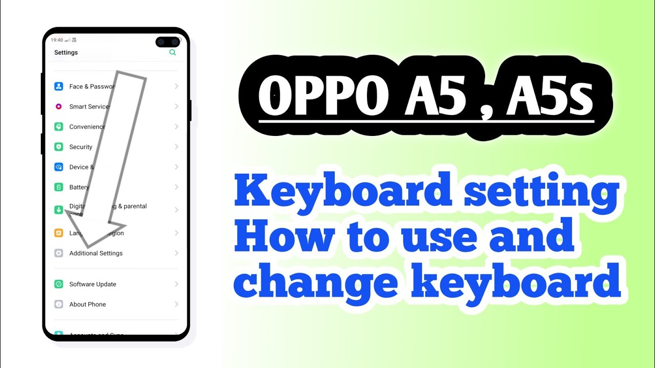 OPPO A5 , A5s , keyboard setting How to use and change keyboard - YouTube