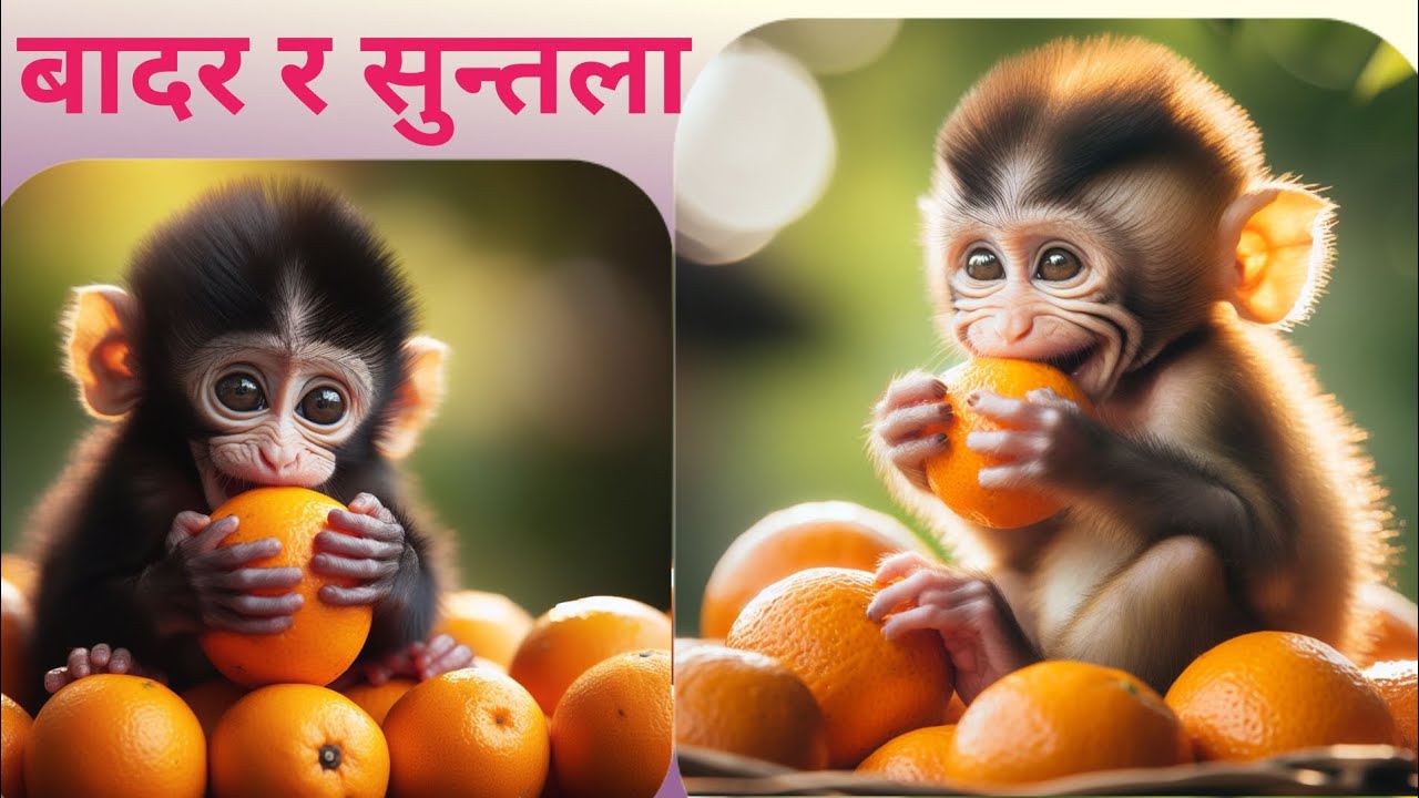 बांदर र सुन्तला | short video for kids | short stories | short video ...