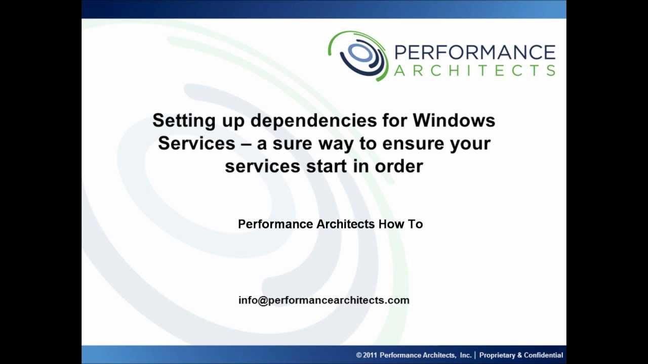 Setting Up Dependencies for Windows Services - YouTube