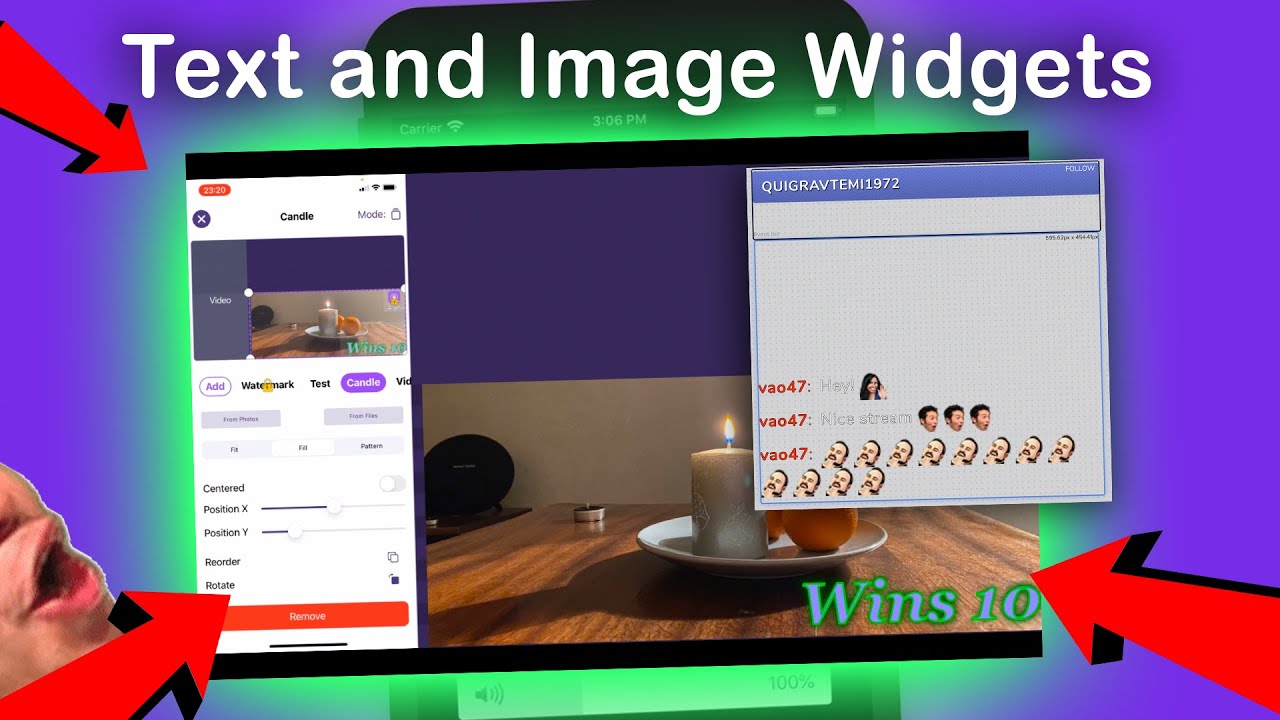 StreamChamp Guide - Text and Image Widgets | iOS, iPad, iPhone - YouTube