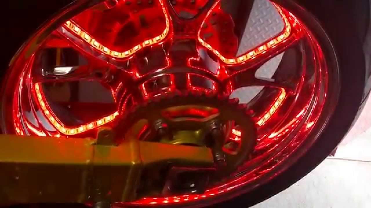 GSXR1000 custom wheel rim lights - YouTube