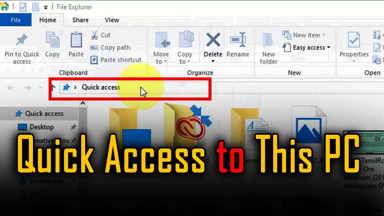 How To Change Open File Explorer Quick Access to This PC in Windows 10 ...