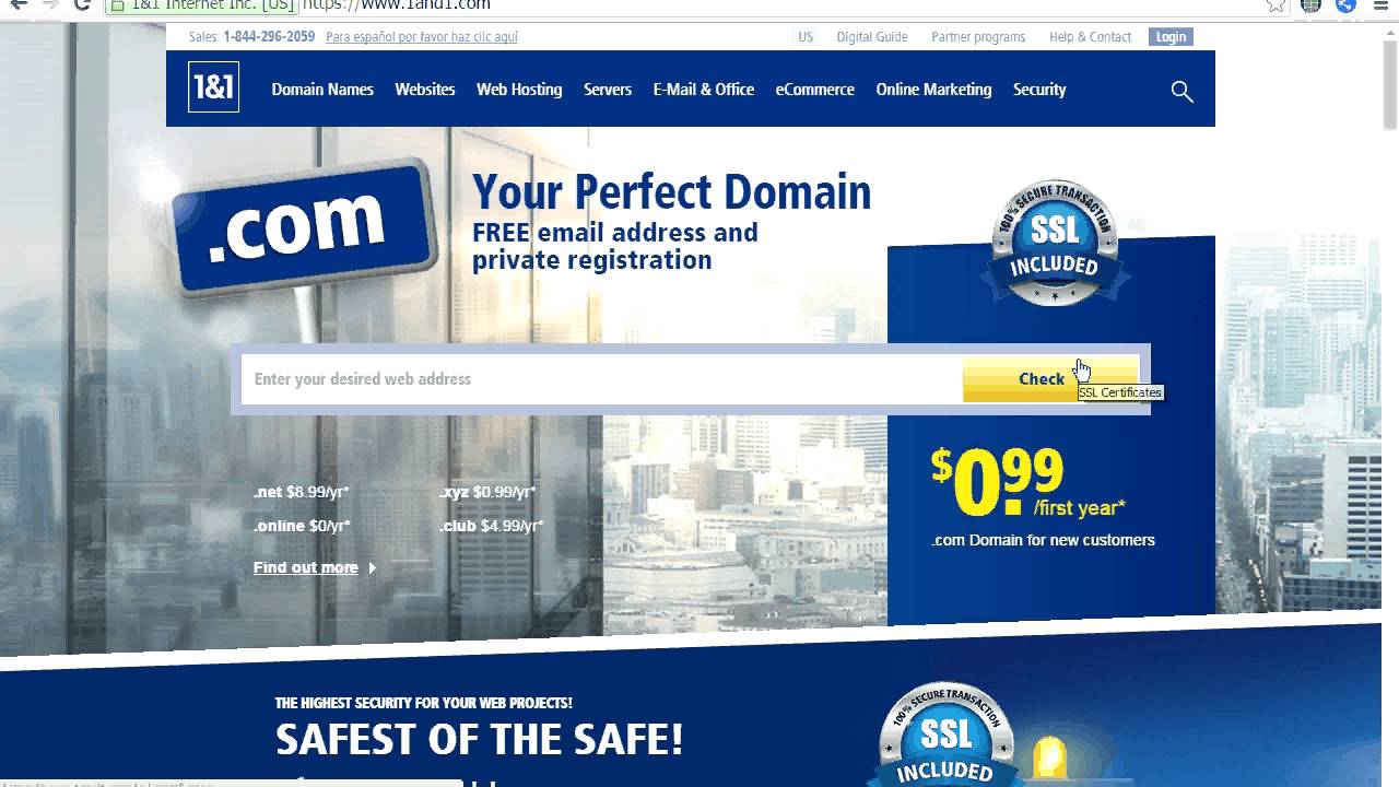1and1 Hoting, Cloud, domain and web hosting - YouTube