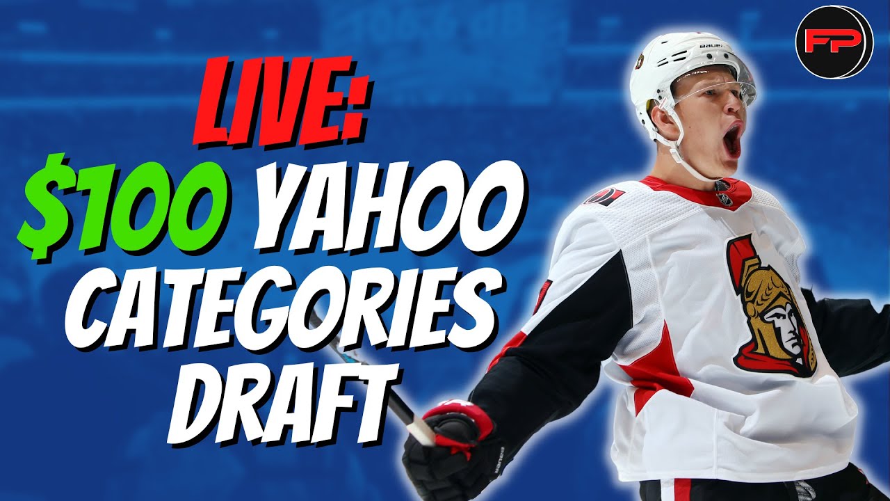 LIVE: $100 Buy-in Yahoo 12-Team League H2H Categories Draft | Fantasy Hockey 2022 - YouTube