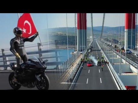 1915 Çanakkale Köprüsü'nden rüzgar gibi geçtiler