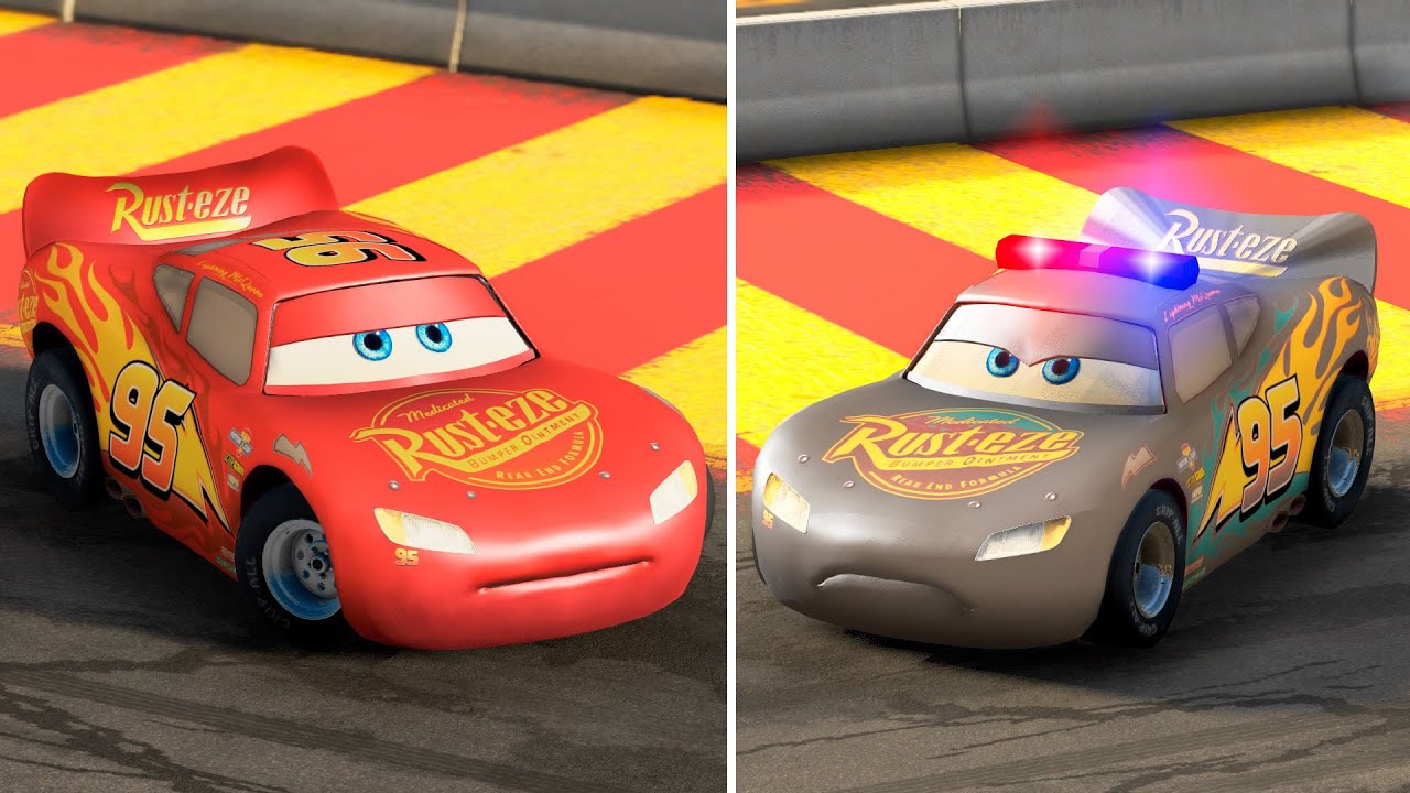 Lightning Mcqueen Police VS Lightning Mcqueen in BeamNG Drive - which ...