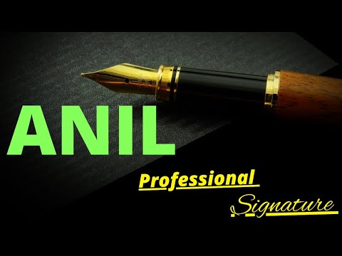 Anil name signature style | A signature styles - YouTube