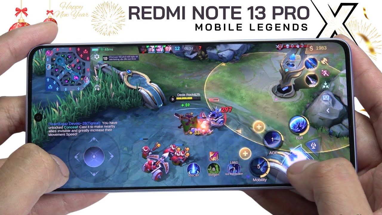 Xiaomi Redmi Note 13 Pro Mobile Legends Gaming test MLBB | Snapdragon ...