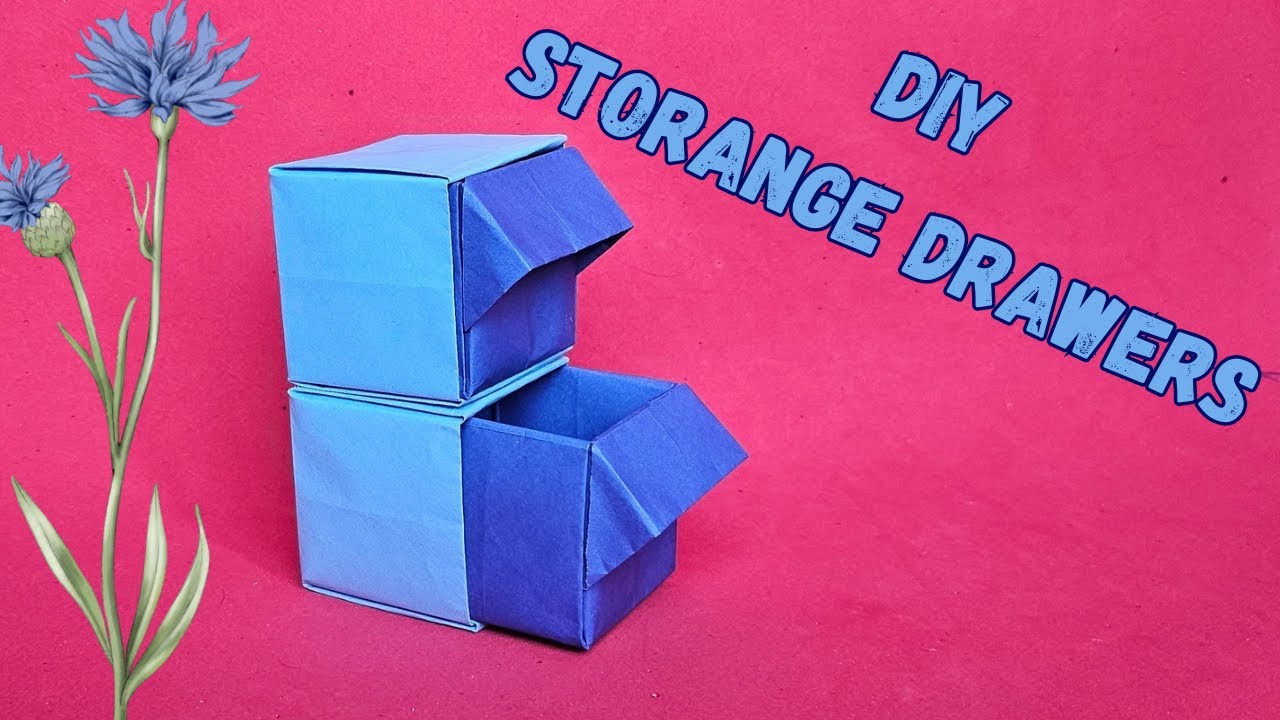 DIY MINI PAPER DRAWERS / PAPER CRAFT/ SMALL ORIGAMI STORAGE BOX DIY ...