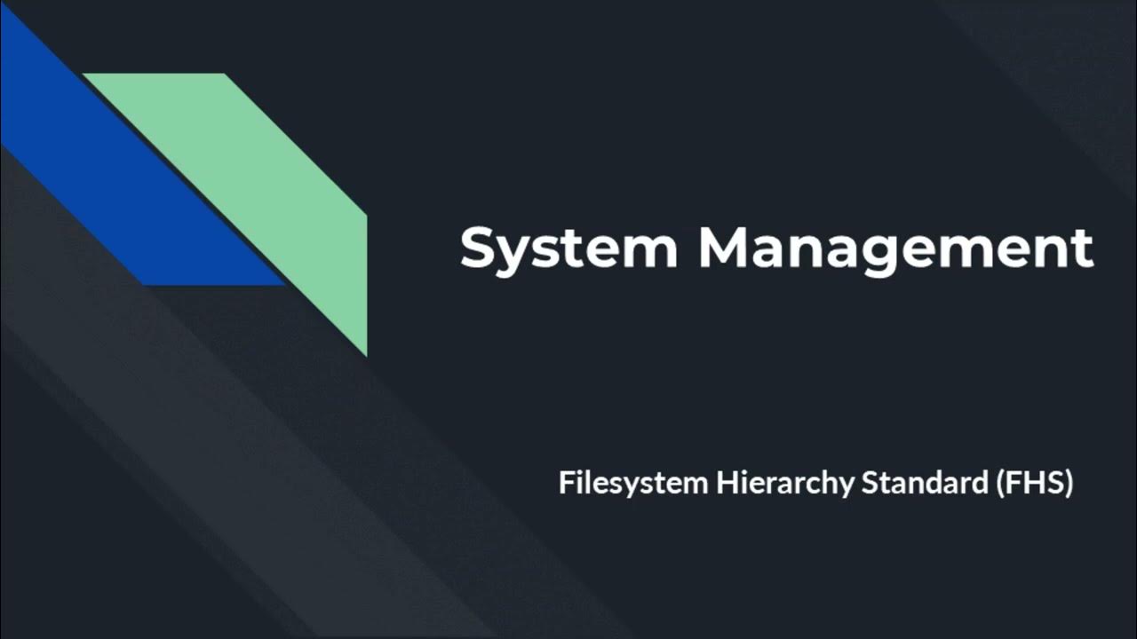 System Management: Overview of Filesystem Hierarchy - YouTube