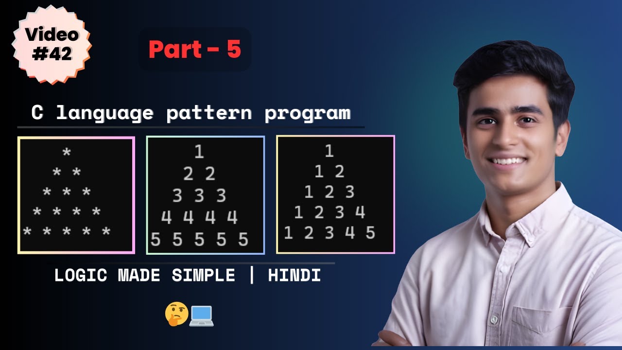Pattern Program in c language| Part - 5 | CSwithVK - YouTube