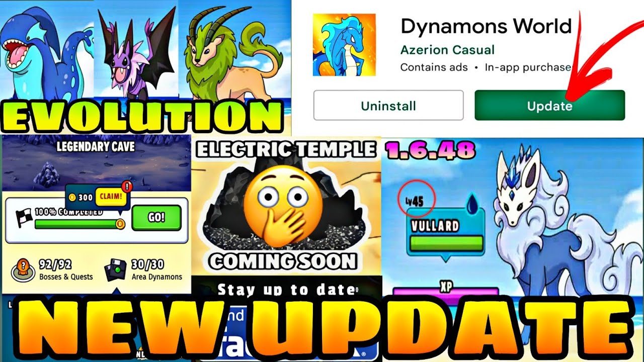Dynamons World Ek Evolution Update Stage 2 New update version 1.6.48 🤩 para- SAMSUNG‚A3‚A5‚A6‚A7 ...