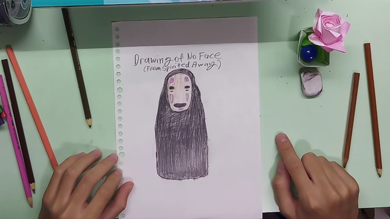 カオナシ Kaonashi (no face) drawing - from Spirited Away - YouTube