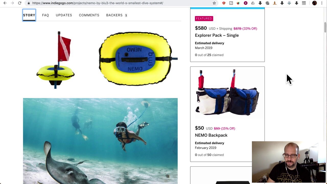 Nemo SSA Dive System - Crowdfunding Preview | Go Kick Me - YouTube