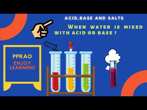 water mixed with acid or base what happens - YouTube