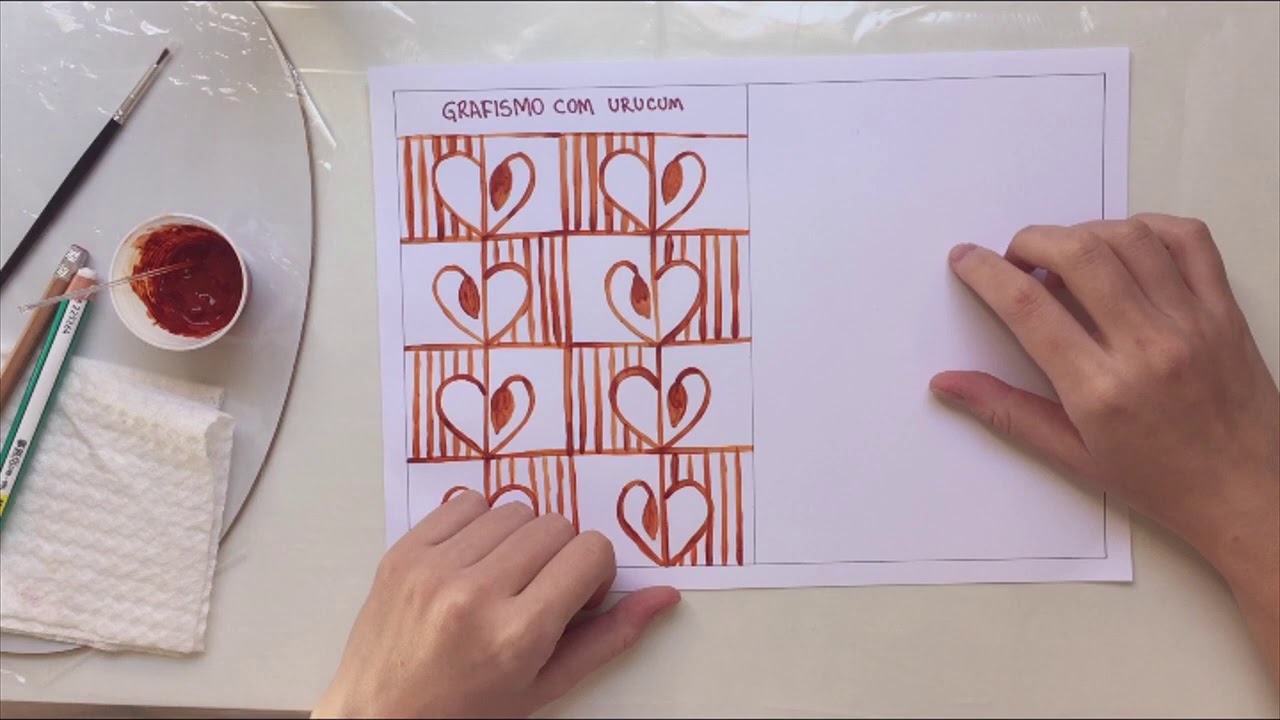 Desenhando e pintando um objeto indígena com urucum - YouTube