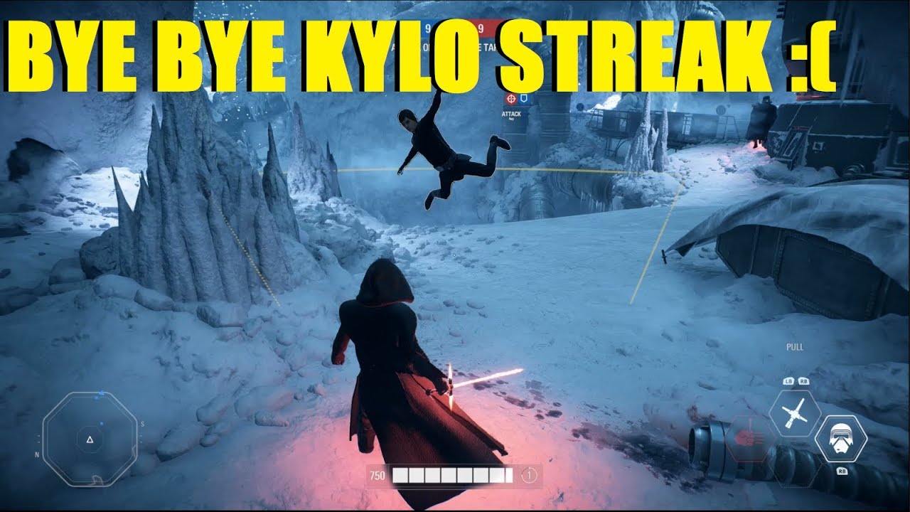 Star Wars Battlefront 2 - Kylo Killstreak RUINED By Lightsaber glitch! XD Kylo Poor Kylo! - YouTube