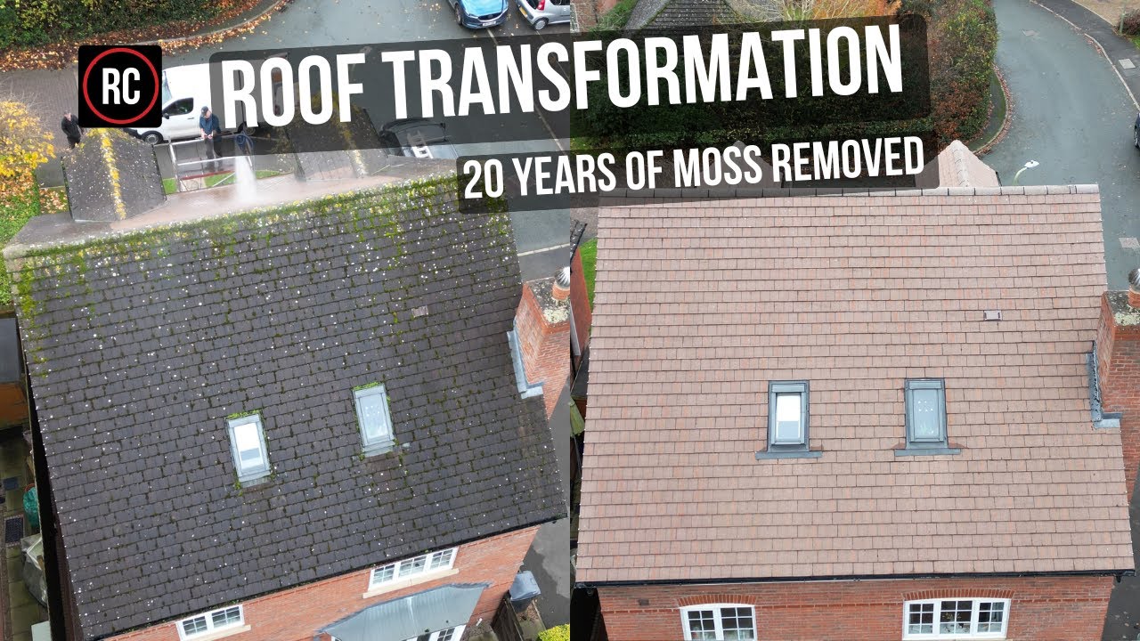 House Roof Transformation From Dirty to Clean Shropshire Roof Clean ...