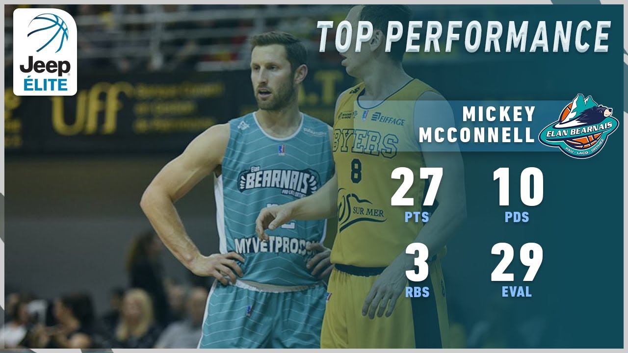 Mickey McConnell 27PTS, 10PDS vs Fos-sur-Mer | Highlights Jeep® ÉLITE - YouTube