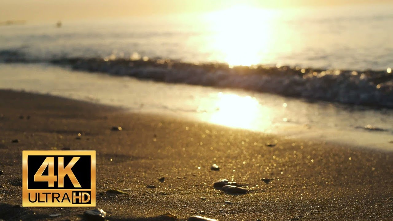 [FREE DOWNLOAD] Ocean Waves Crashing into Beach Close Up Side Sunset ...