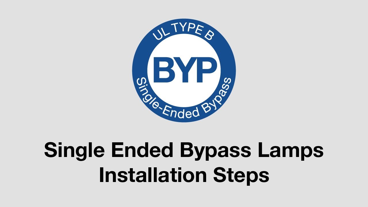 Single Ended Bypass Linear LED Lamps Installation Steps - YouTube