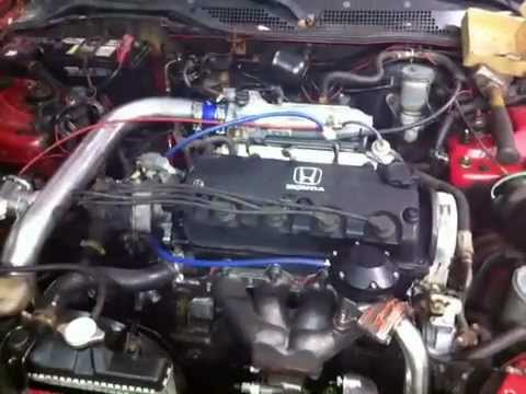 1993 Honda Civic Si Hatchback First Start After Installing the Turbo ...