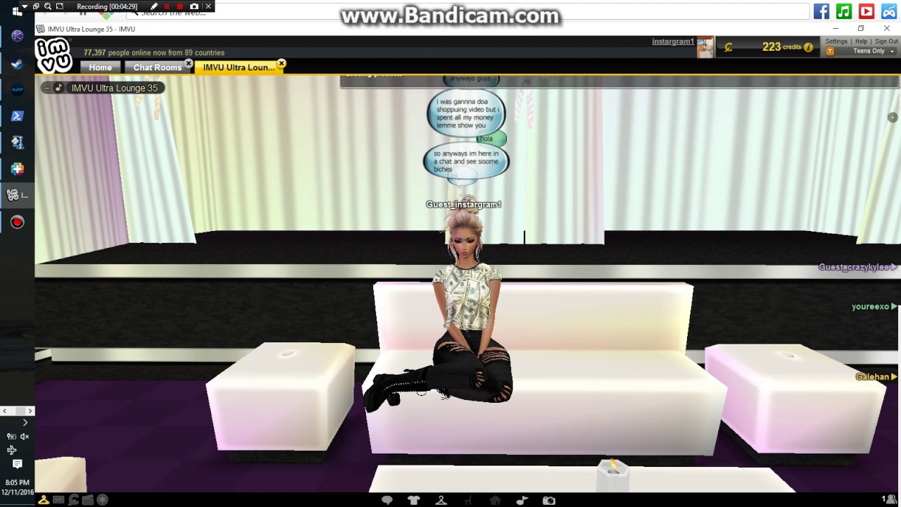 playing some imvu on sisters computer again version 1 but 2 same - YouTube