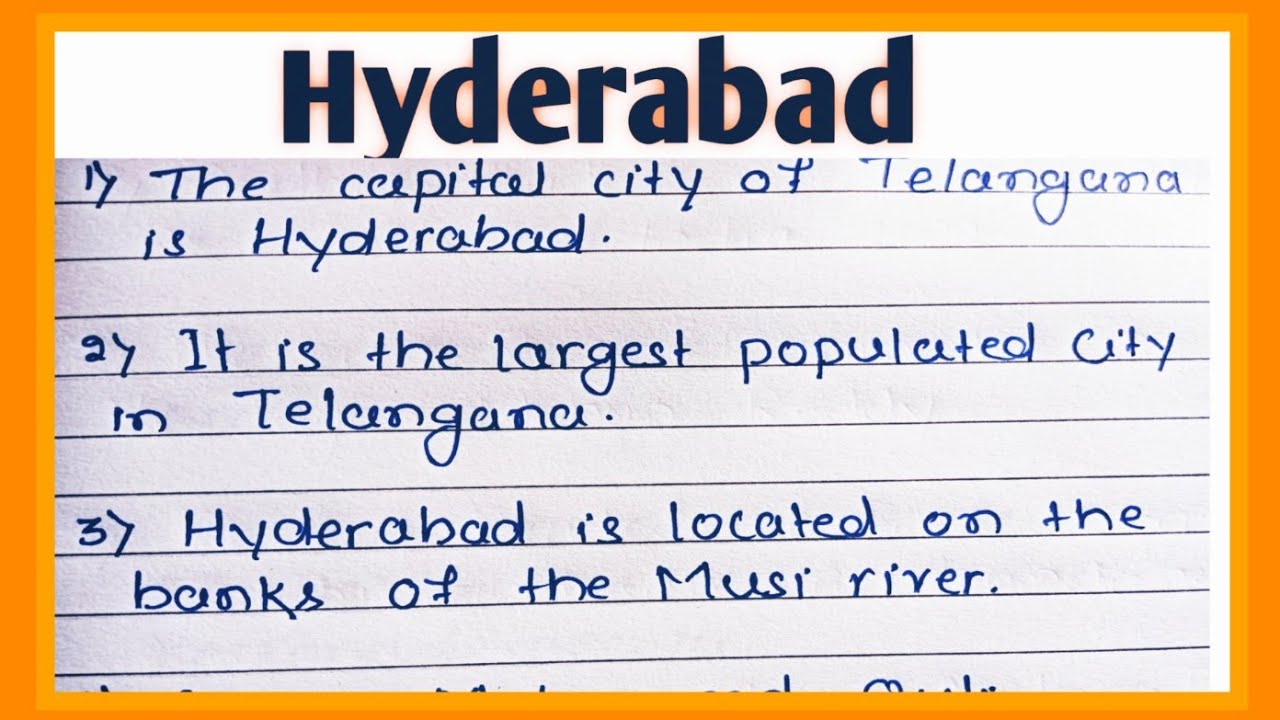 10 line Hyderabad essay in English l Haydrabad paragraph essay l ...