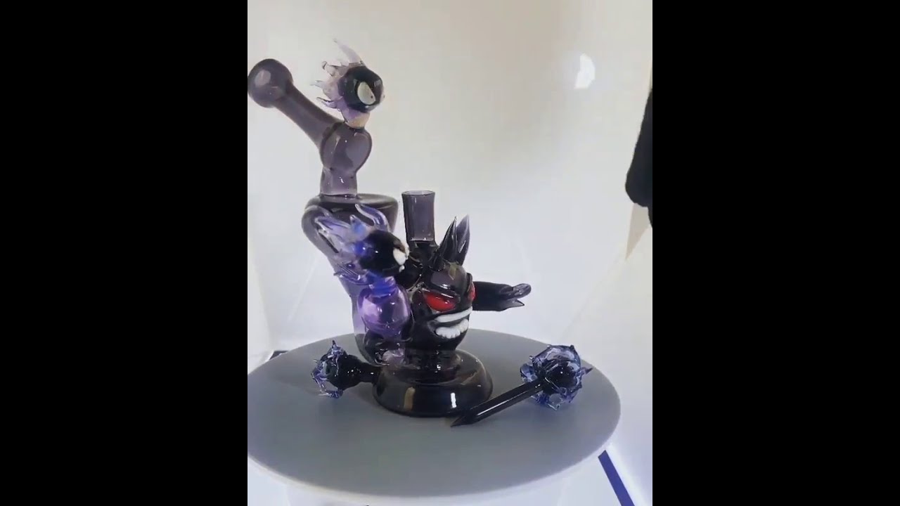 HEADY DAB RIG- GENGAR FLOATING RECYCLER MADE BY ARTIST SHOELESS GLASS ...