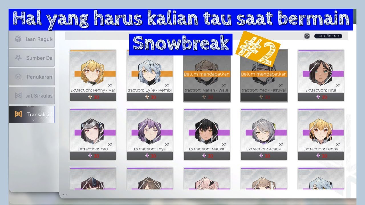 Hal Yang Harus Kalian Tau Saat Bermain Snowbreak #2 - SNOWBREAK ...
