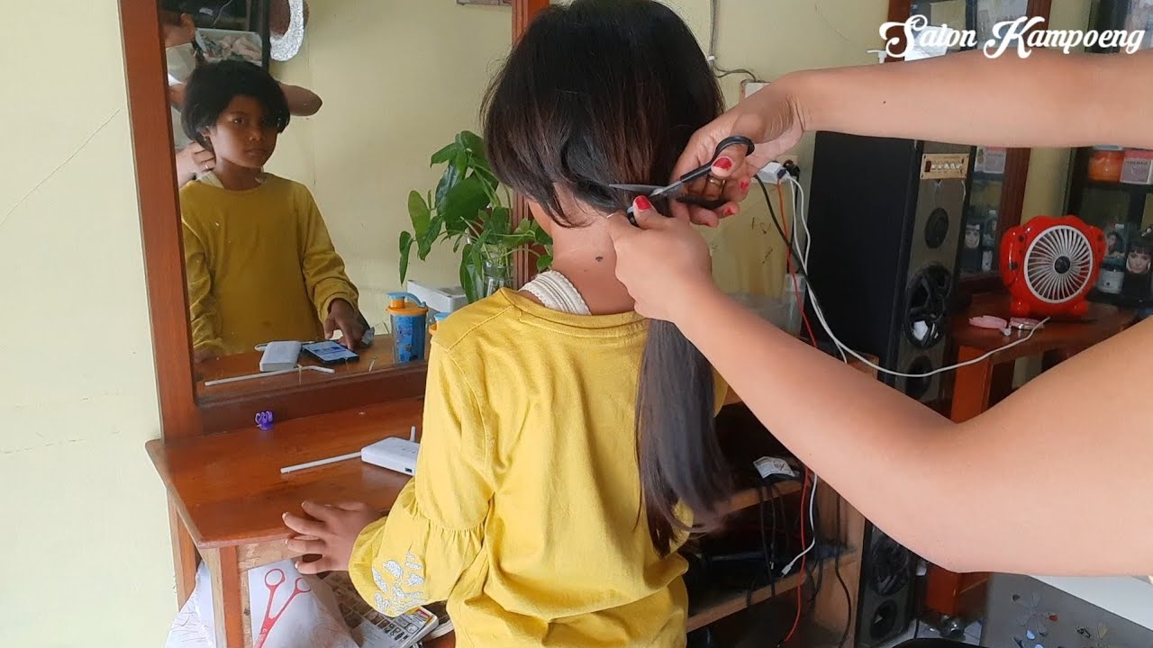 Girl two ponytail to beautifull pixie || Kucir dua panjang bondol aja ...