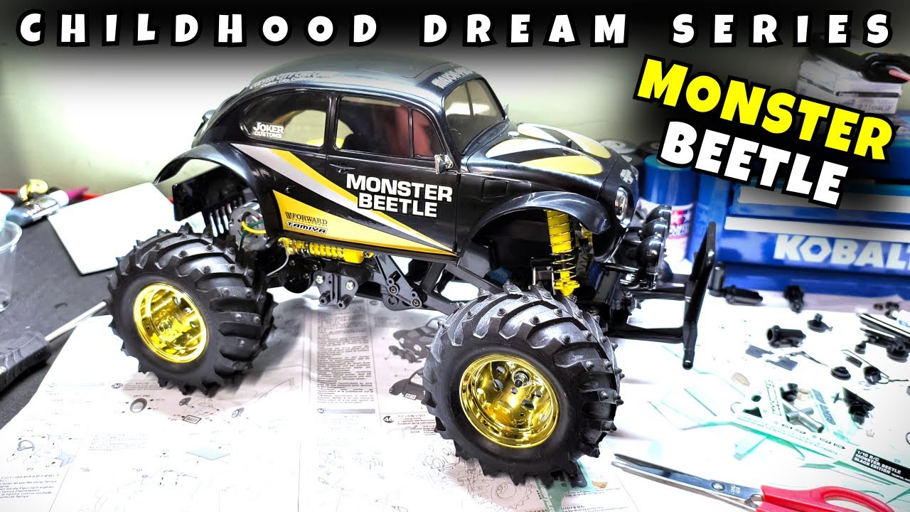 Tamiya Monster Beetle Black Edition RC kit build | unboxing building ...