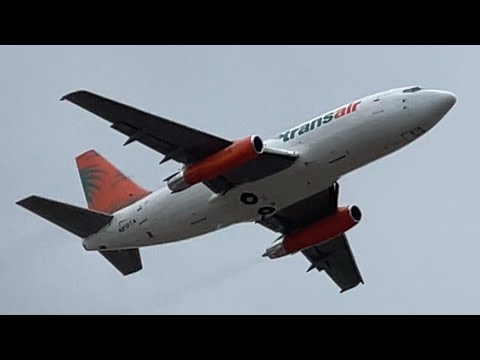 Amazing Swing Takeoff! Transair N810TA B737-200C(A) Takeoff from RCNN ...