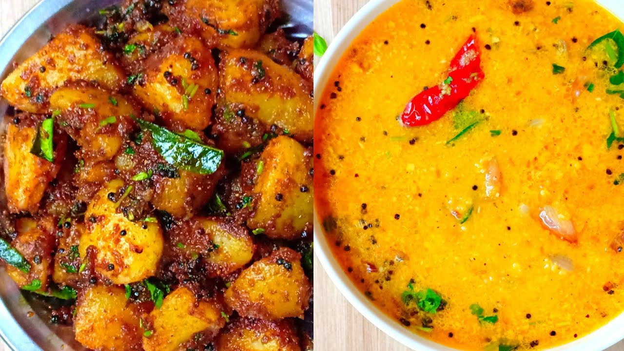 Potato Fry and Pappu Curry | Lunch Recipe| Potato Fry Recipe| side dish ...