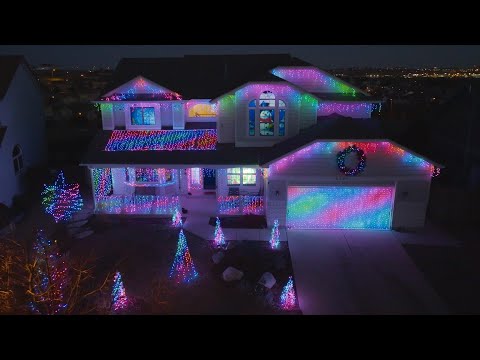 Drone captures another epic Holiday light display – 97.9 WRMF