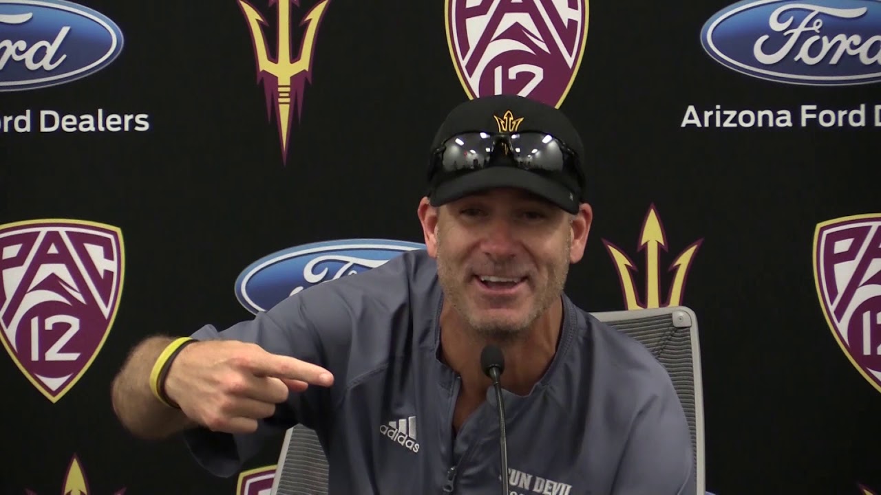 Rob Likens following ASU's Monday practice (09/02/2019) - YouTube
