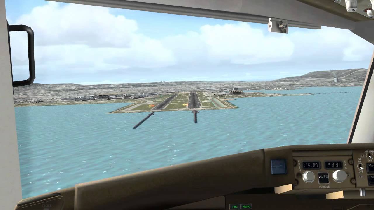 Boeing 767-300ER ILS approach + manual landing RWY28R @ San Francisco ...
