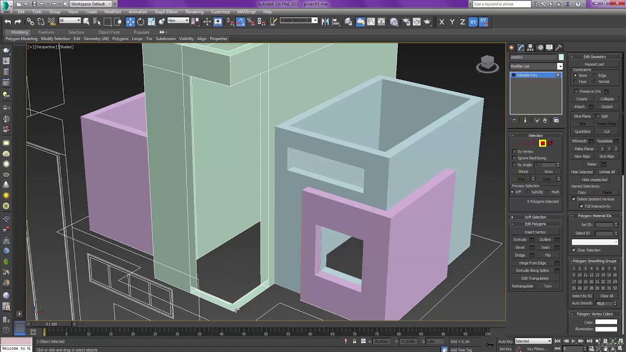 Learn 3ds max - 004 cut out the wall - YouTube