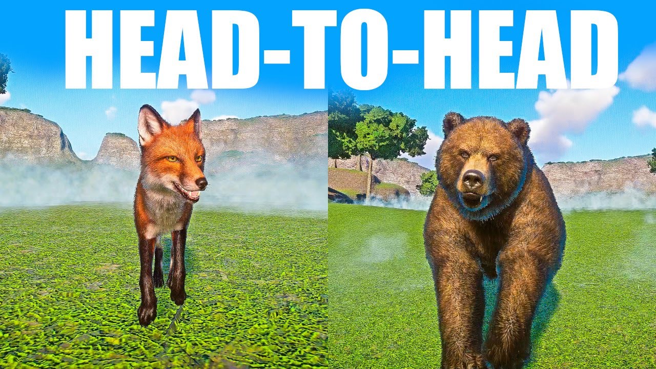 Grizzly Bear vs Red Fox A Head To Head Speed Race in Planet Zoo - YouTube