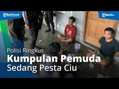 Pesta Ciu saat Siang Bolong, 4 Orang di Banjasari Solo Diciduk Polisi, 8 Botol Miras Diamankan