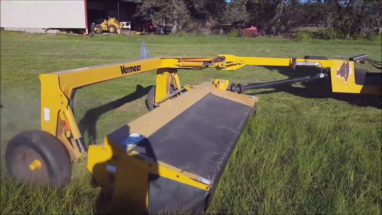 Mowing with a Vermeer TM800 - YouTube