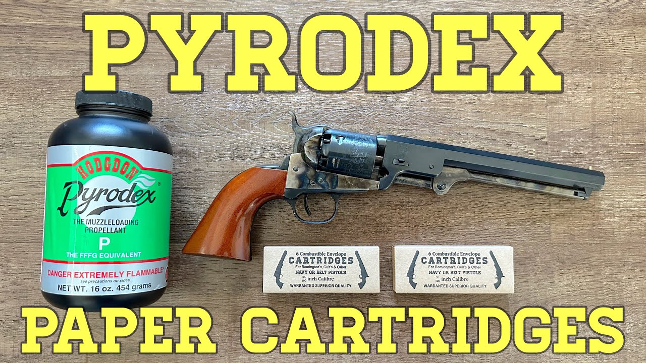 Pyrodex Paper Cartridges for Cap & Ball Revolvers - YouTube